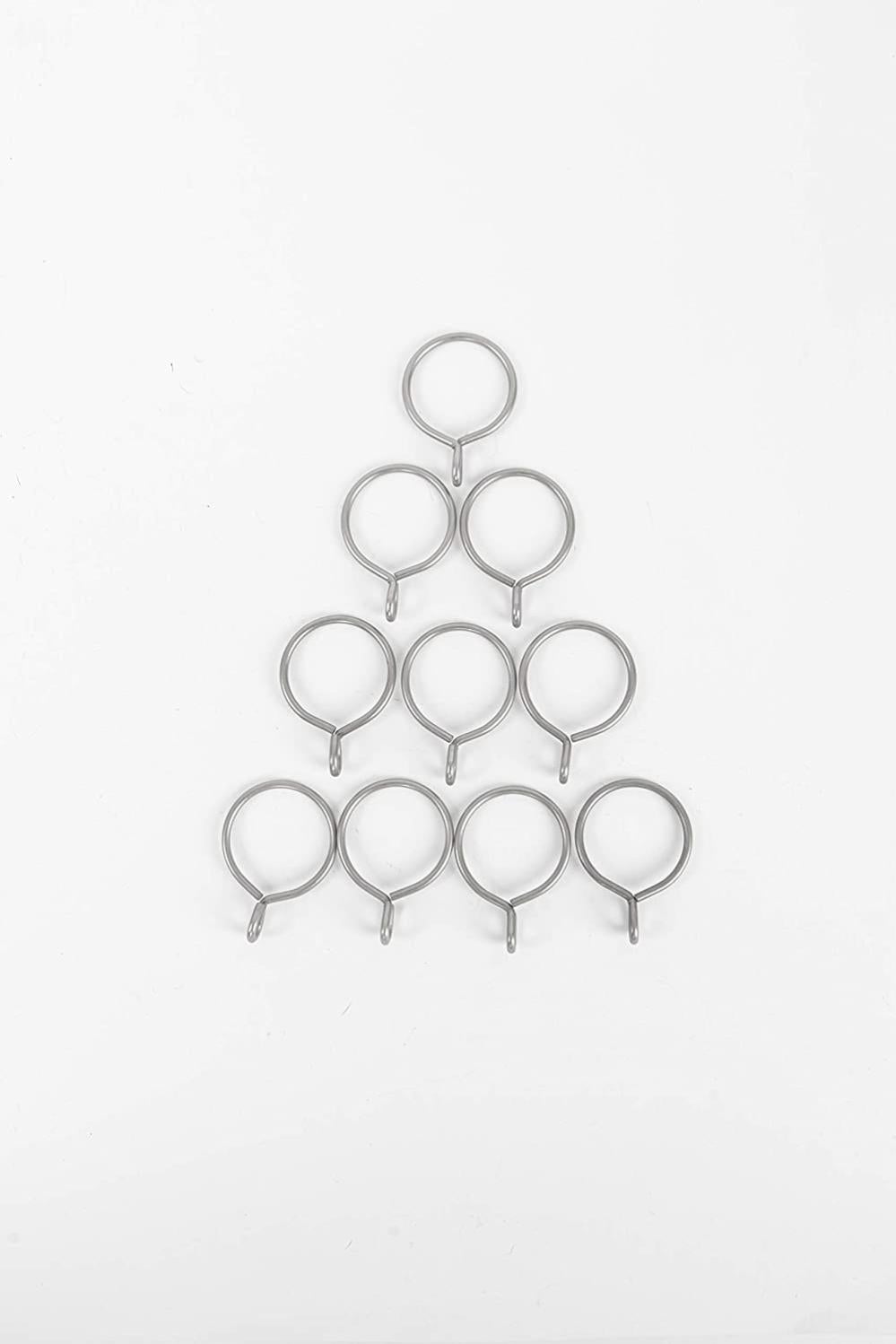 Maison Desyne 35 mm Lot de 10 Anneaux Rideaux - Argent | Leroy Merlin