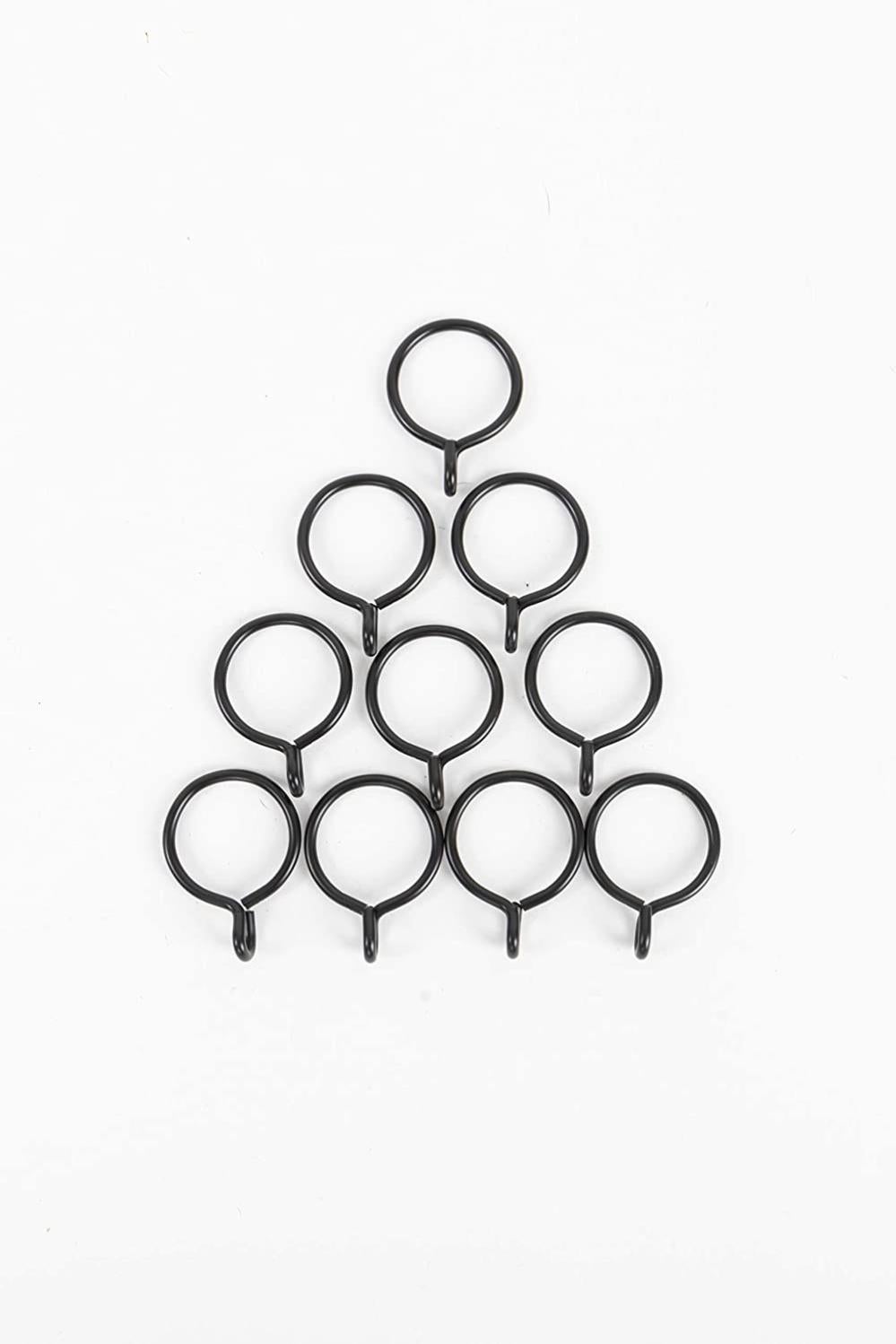 Maison Desyne 45 mm Lot de 10 Anneaux Rideaux - Noir | Leroy Merlin