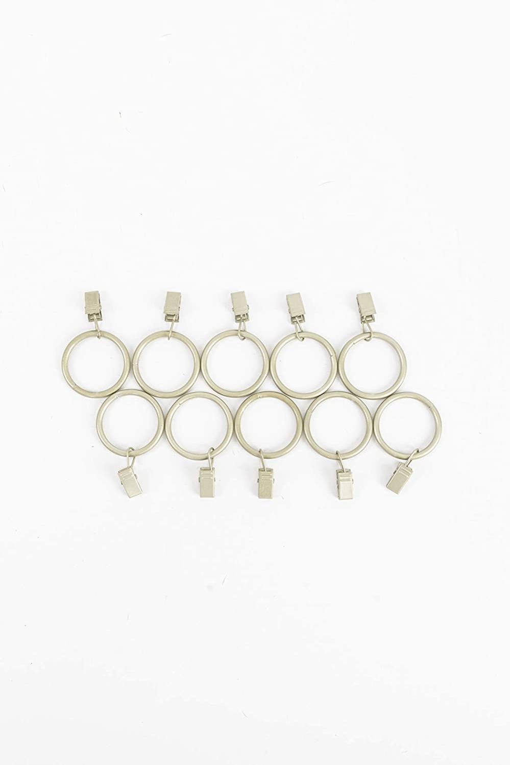 Maison Desyne 35 mm Lot de 10 Anneaux Rideaux avec Pinces - Or | Leroy ...