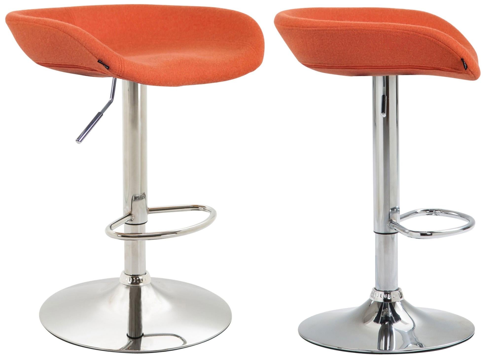 Lot de 2 tabourets de bar assise réglable en hauteur et pivotant en ...