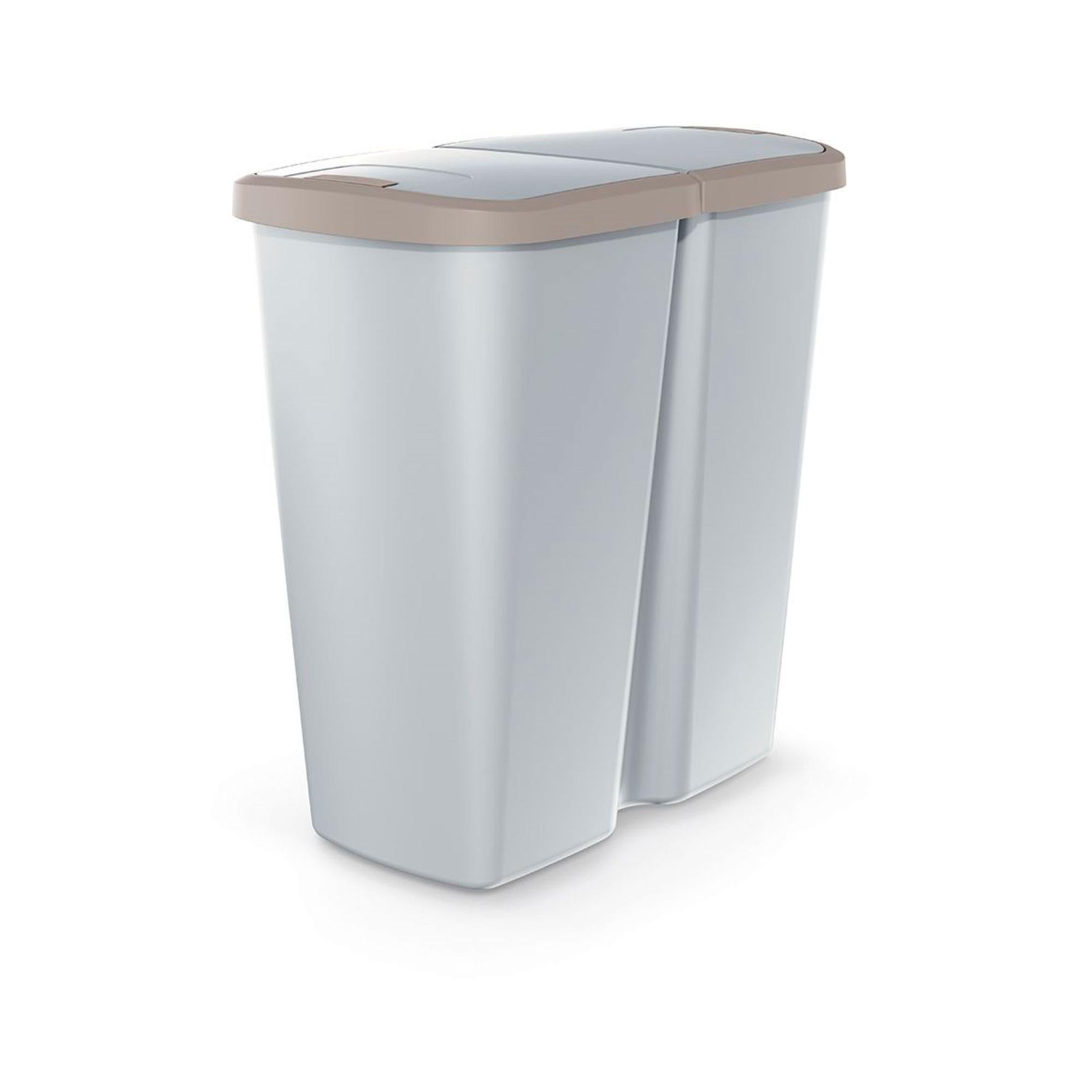 Papelera con 2 tapas independientes de 45L KEDEN | Leroy Merlin