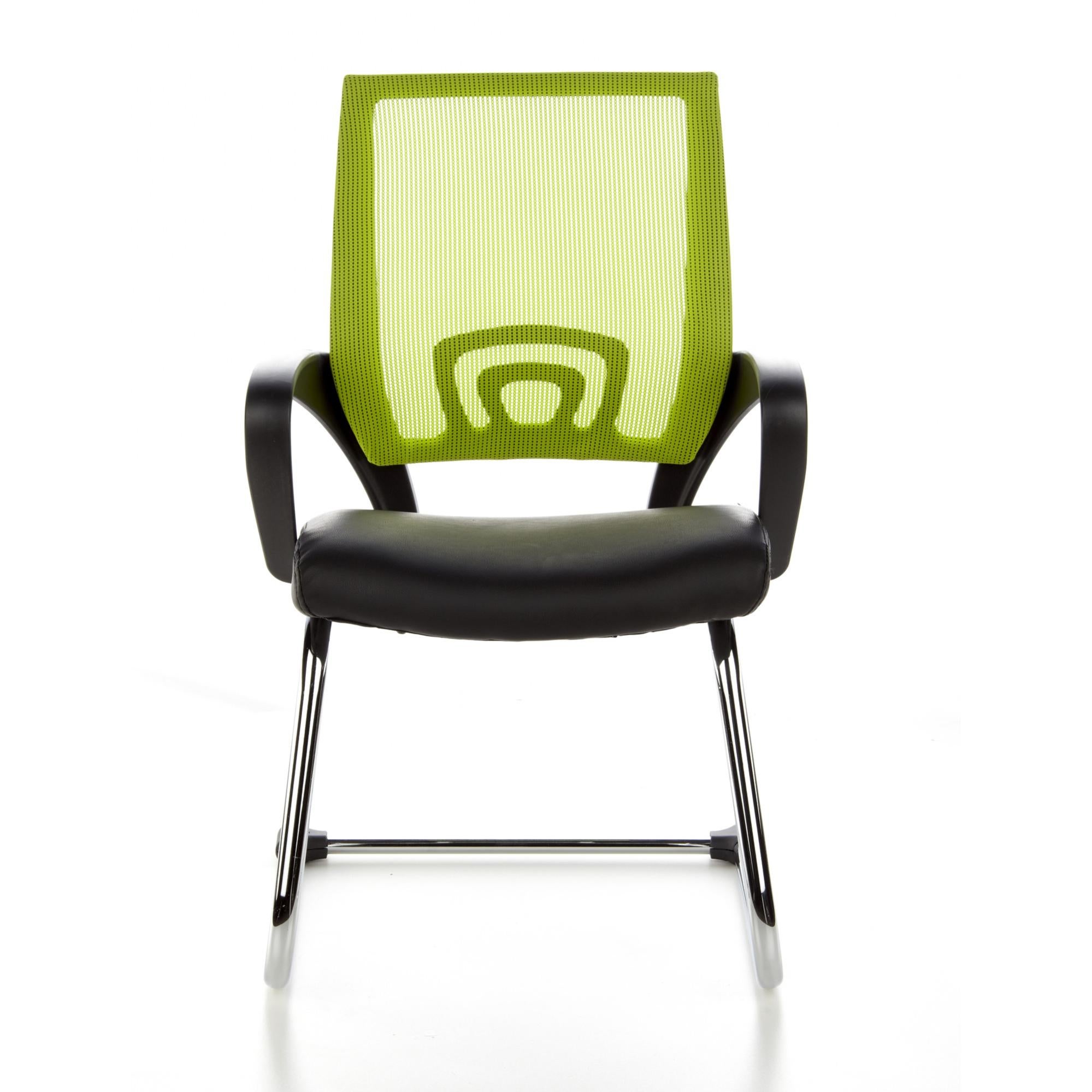 Sedia da conferenza / sedia cantilever VISTO NET V tessuto rete nero ...