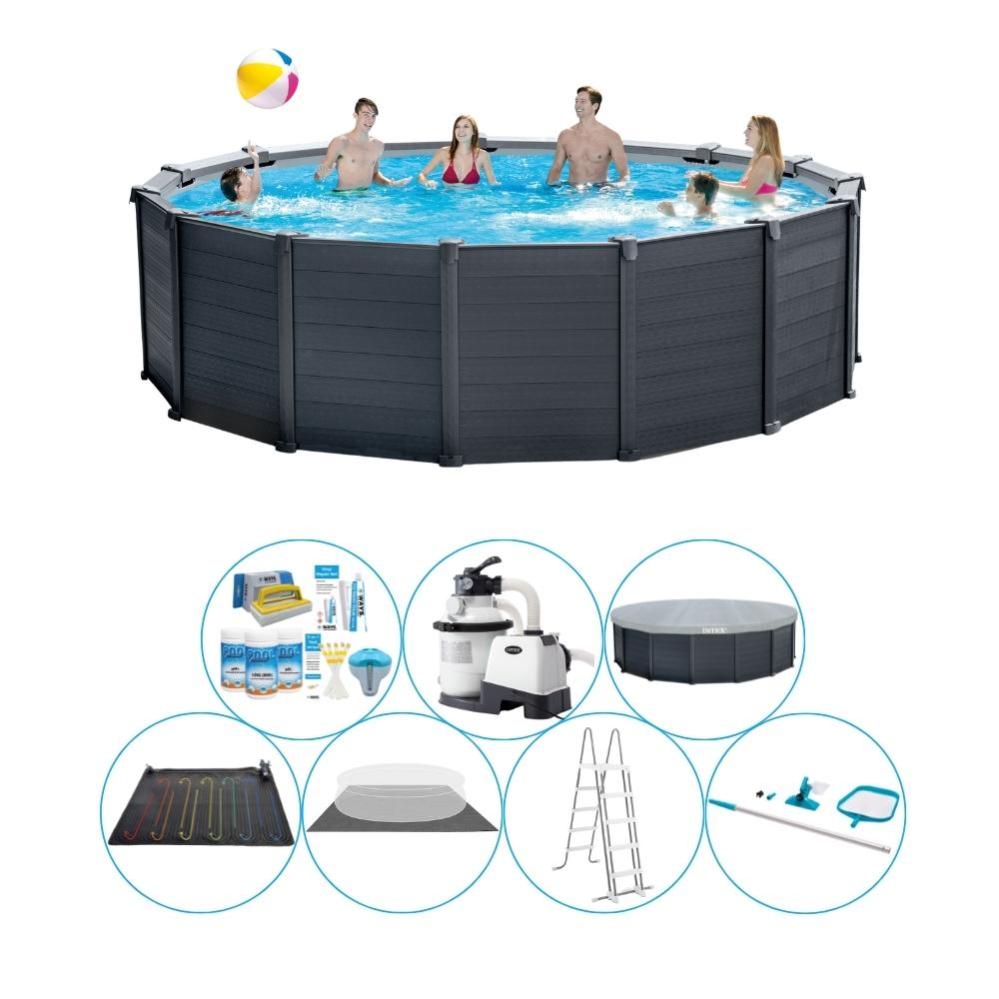 Intex Graphite Grey Piscine Super Deal - 478x124 cm | Leroy Merlin