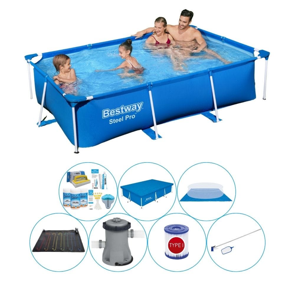 Bestway Steel Pro Rectangulaire 259x170x61 cm - Bleu - Premium | Leroy ... Bestway Steel Pro Rectangulaire 259x170x61 cm - Bleu - Premium | Leroy ...