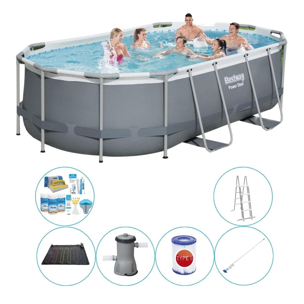 Piscine avec des accessoires - Bestway Power Steel 427x250x100 cm ... Piscine avec des accessoires - Bestway Power Steel 427x250x100 cm ...