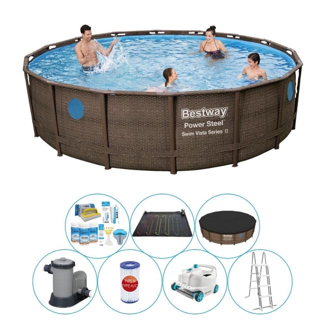 Piscine plus des accessoires - Bestway Power Steel Swim Vista 488x122 ... Piscine plus des accessoires - Bestway Power Steel Swim Vista 488x122 ...