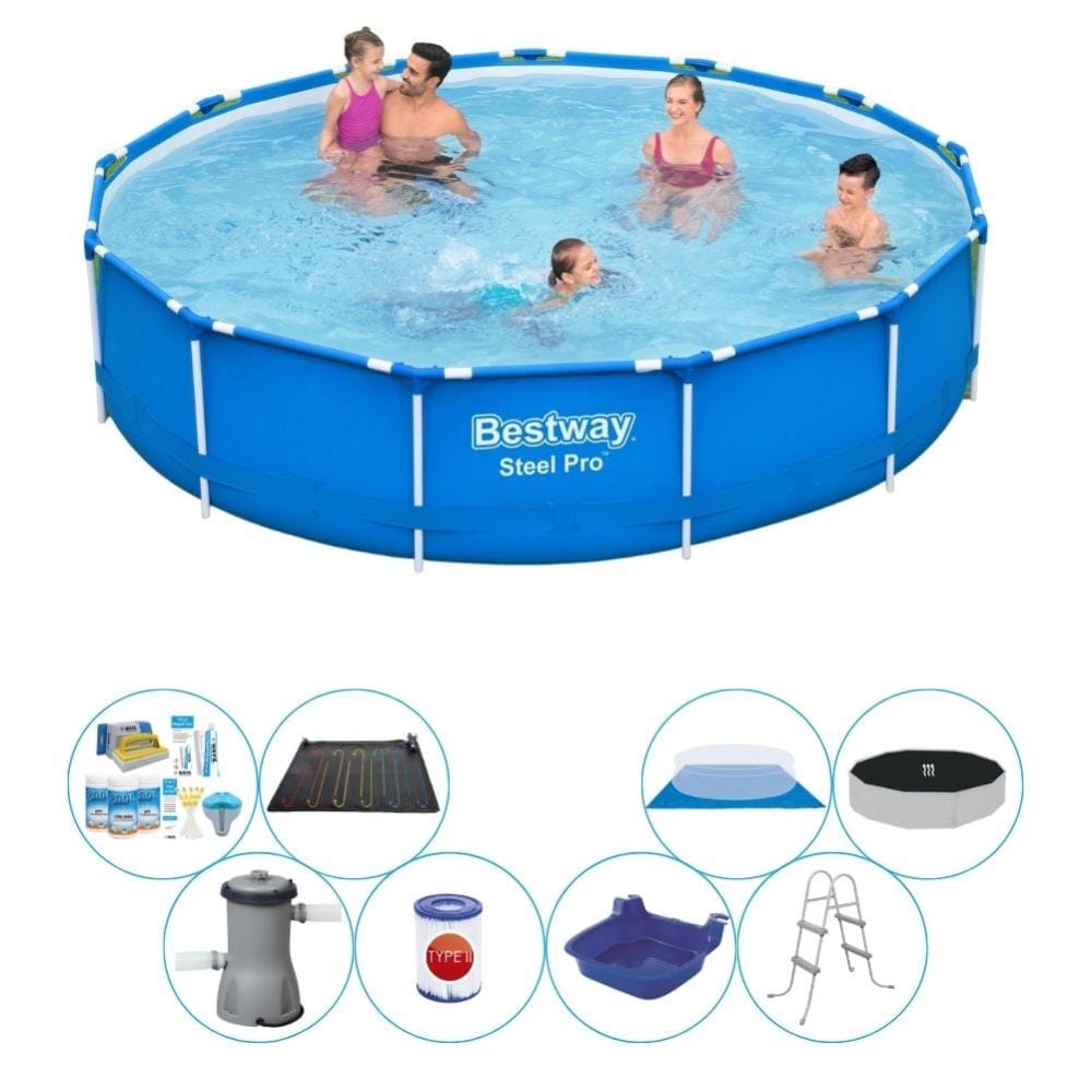Piscine avec des accessoires - Bestway Steel Pro Rectangulaire 396x84 ... Piscine avec des accessoires - Bestway Steel Pro Rectangulaire 396x84 ...