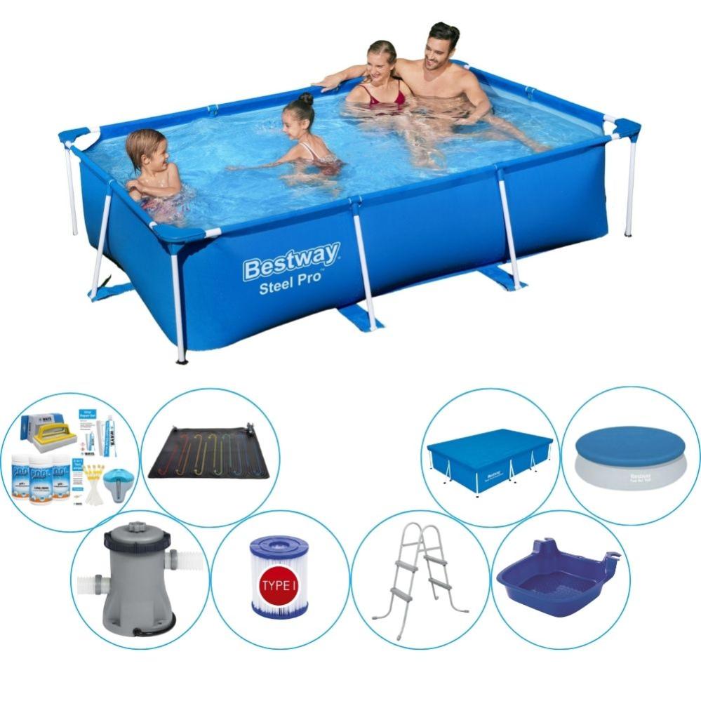 Bestway Steel Pro Rectangulaire 259x170x61 cm - Piscine avec des ... Bestway Steel Pro Rectangulaire 259x170x61 cm - Piscine avec des ...