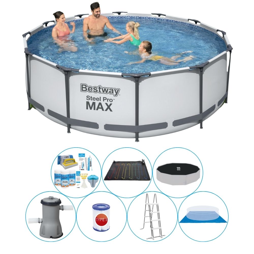 Set de piscine combinée - Bestway Steel Pro MAX Ronde 366x100 cm ...