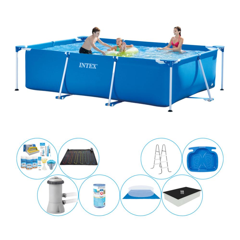Intex Frame Pool Rectangulaire 300x200x75 cm - Forfait piscine Deluxe ...