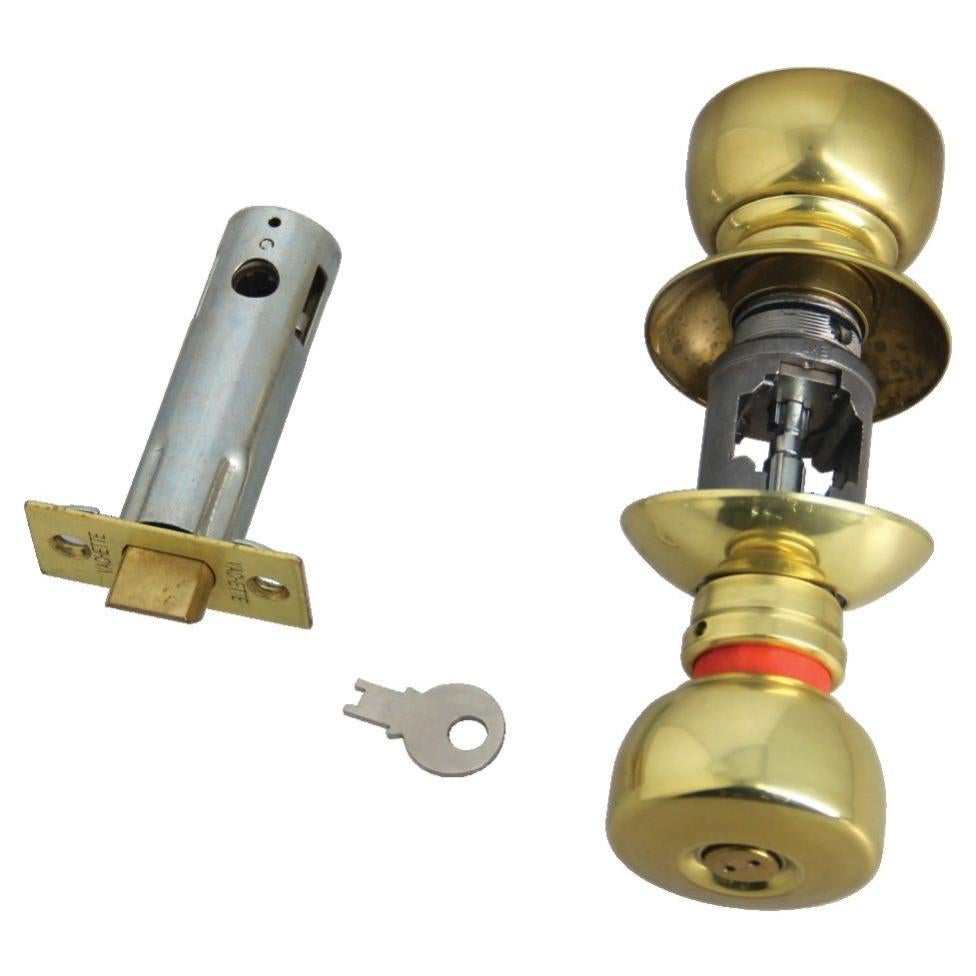 Serrure tubulaire V 6300 bec de canne à condamnation axe 80mm bouton ...