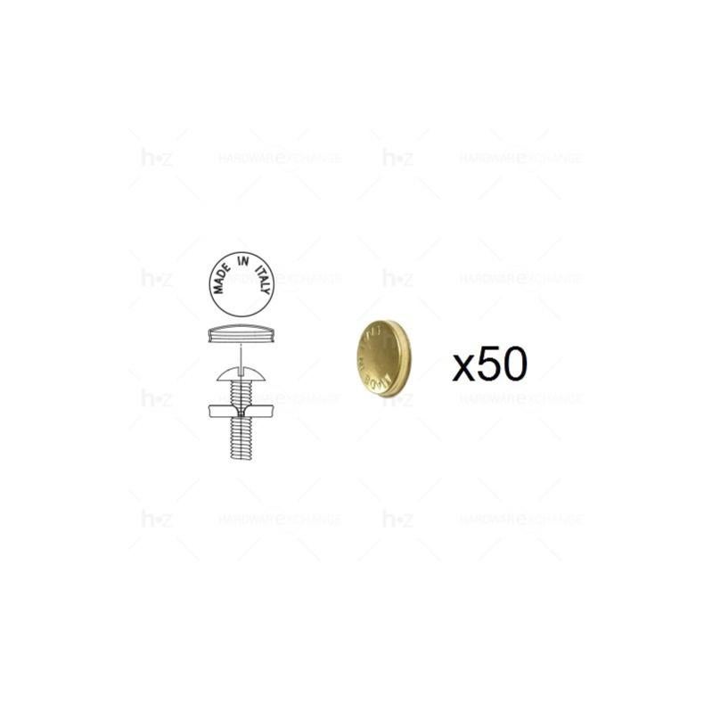 1 kit composto da 50 tappi a vite in ottone lucido | Leroy Merlin