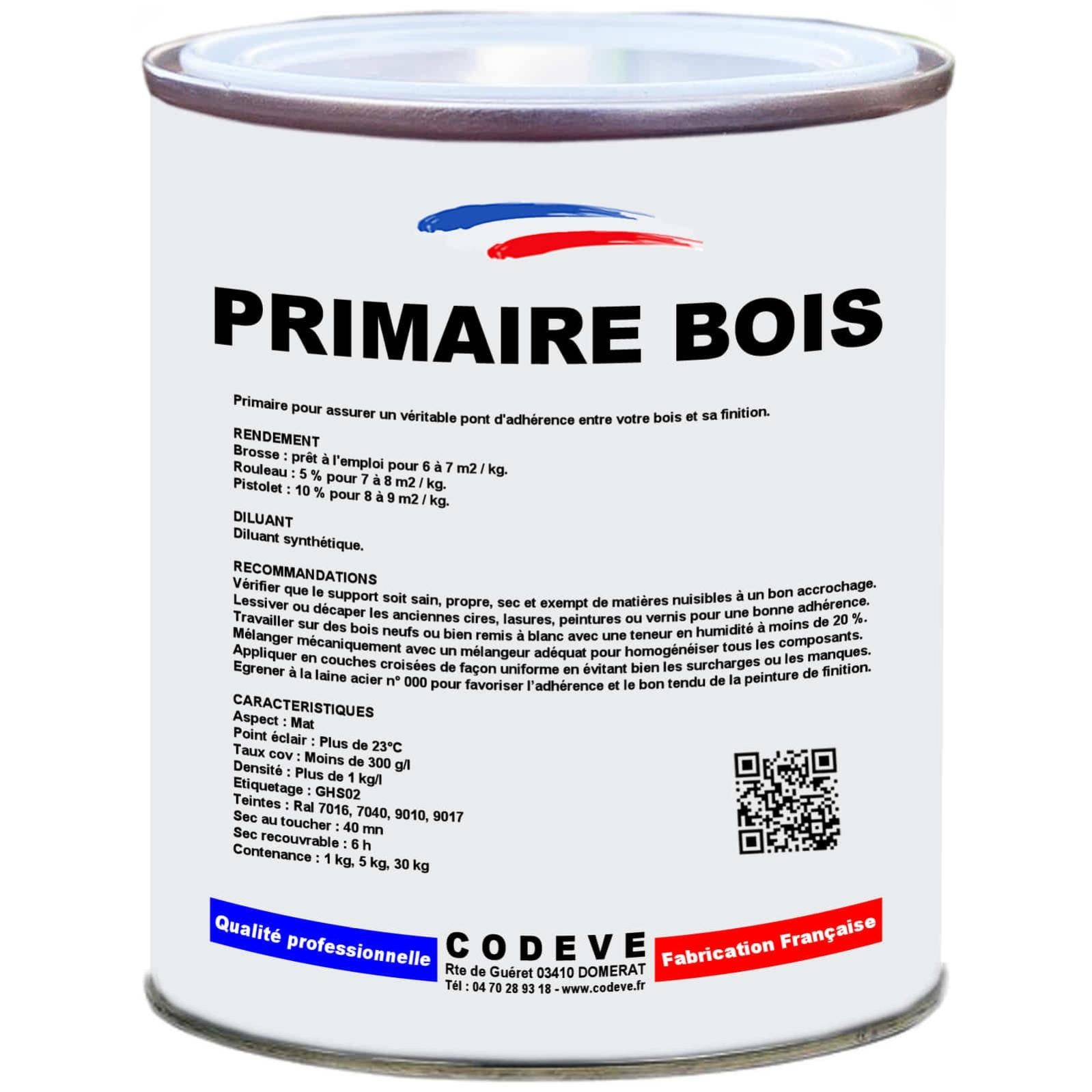 Primaire Bois - Pot 1 kg - Codeve Bois-Ral 9010 - blanc pur | Leroy Merlin