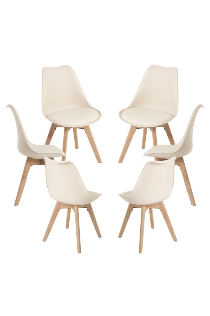 Pack 6 Sillas Synk Basic - Crema | Leroy Merlin