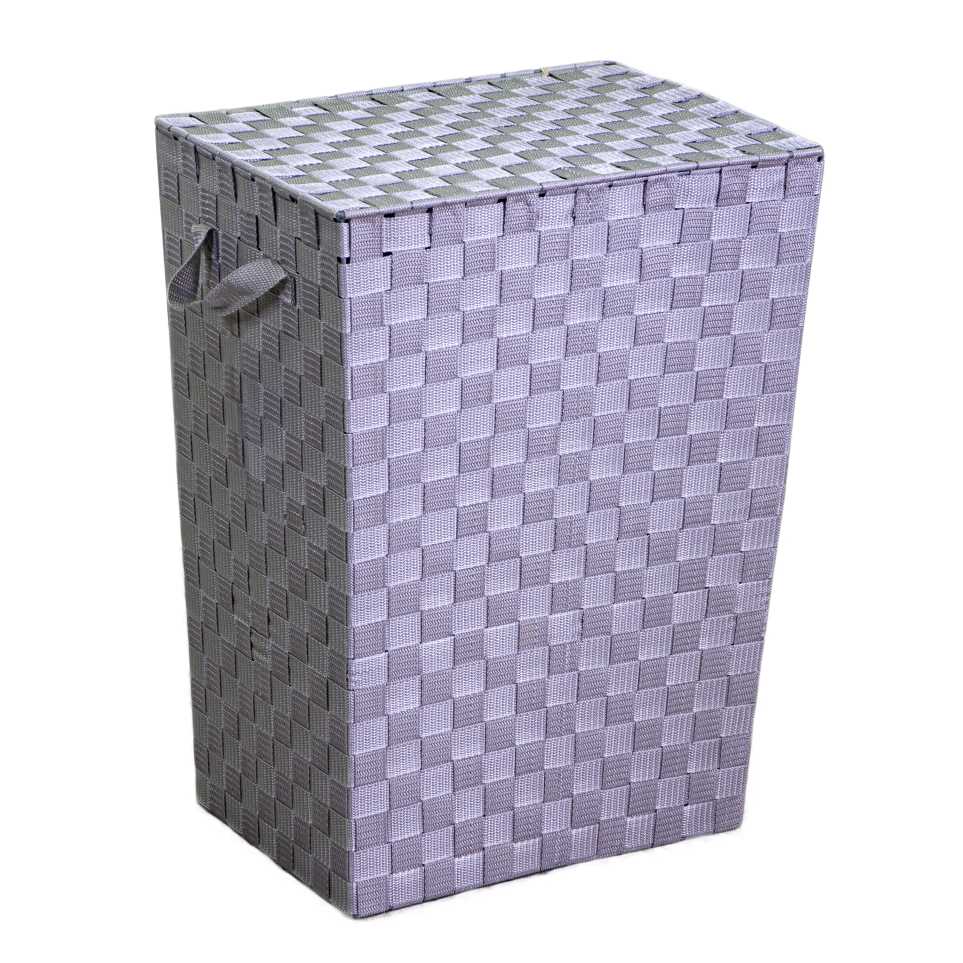 Cestone poliestere grigio foderato rettangolare cm40x30h53 | Leroy Merlin