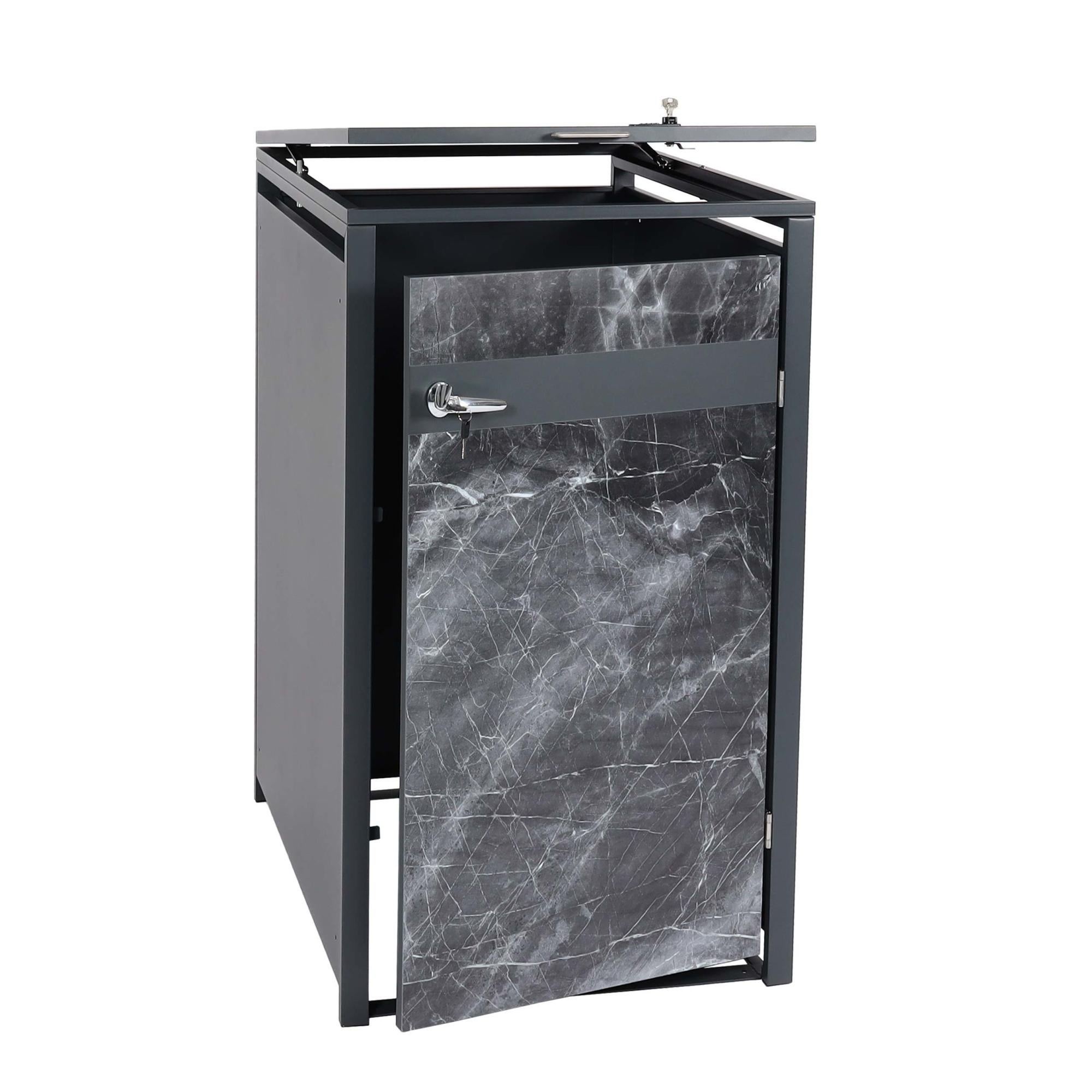 Copribidone box spazzatura rifiuti HWC-J82 80x68x117cm acciaio inox ...