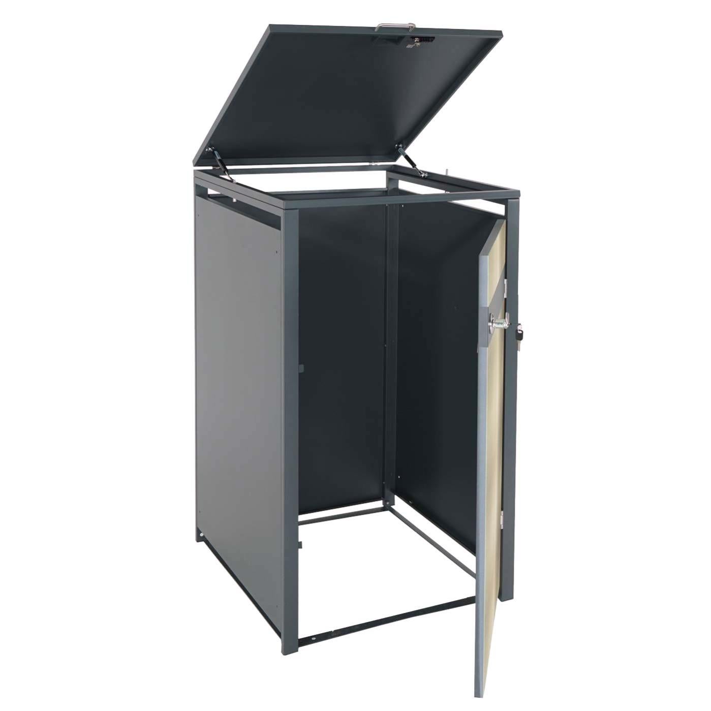 Copribidone box spazzatura rifiuti HWC-J82 80x68x117cm acciaio inox ...