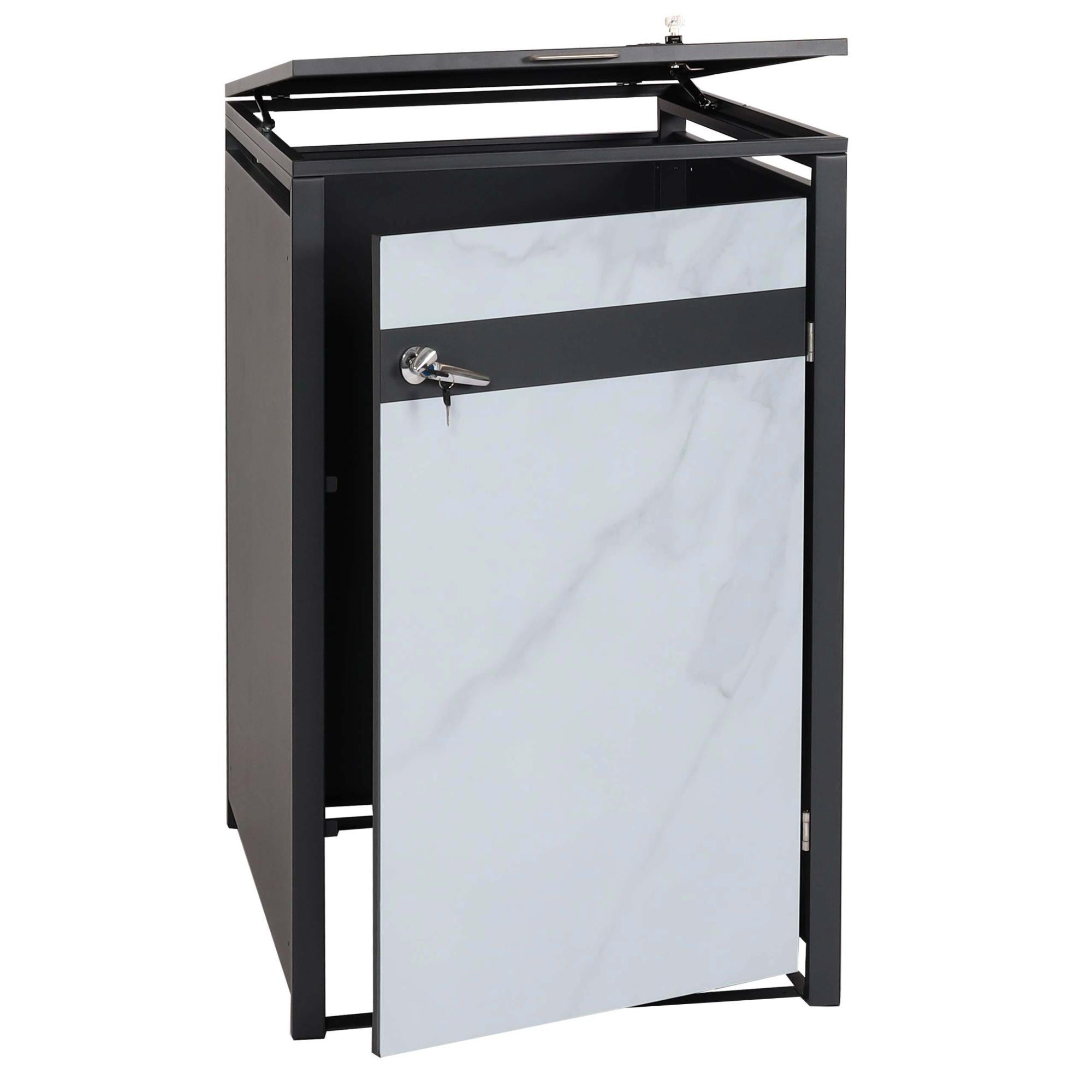 Copribidone box spazzatura rifiuti HWC-J82 80x68x117cm acciaio inox ...