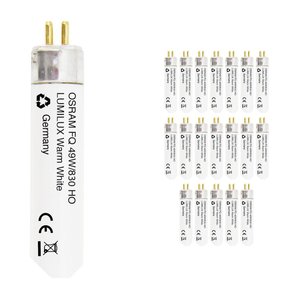 Lot 20x Osram Lumilux T5 FQ HO 49W - 830 Blanc Chaud | 145cm | Leroy Merlin