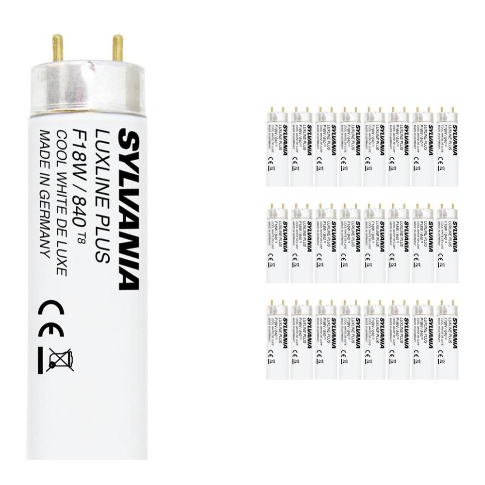 Lot 25x Sylvania Luxline Plus T8 18W - 840 Blanc Froid | 60cm | Leroy Merlin