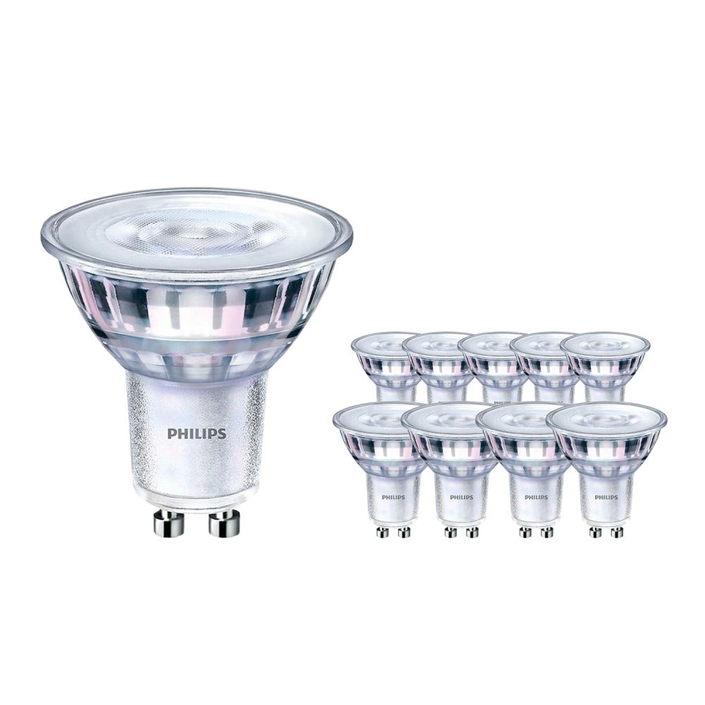 Lot 10x Philips Corepro Ledspot Gu10 Par16 4 6w 370lm 36d 830 Blanc
