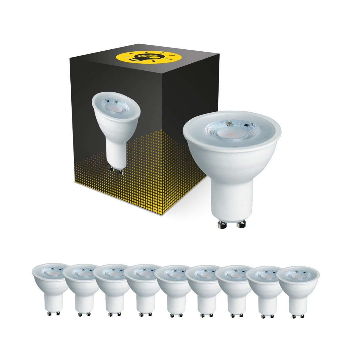 Lot 10x Spot Led Gu10 Par16 4w 345lm 36d 827 Blanc Très Chaud