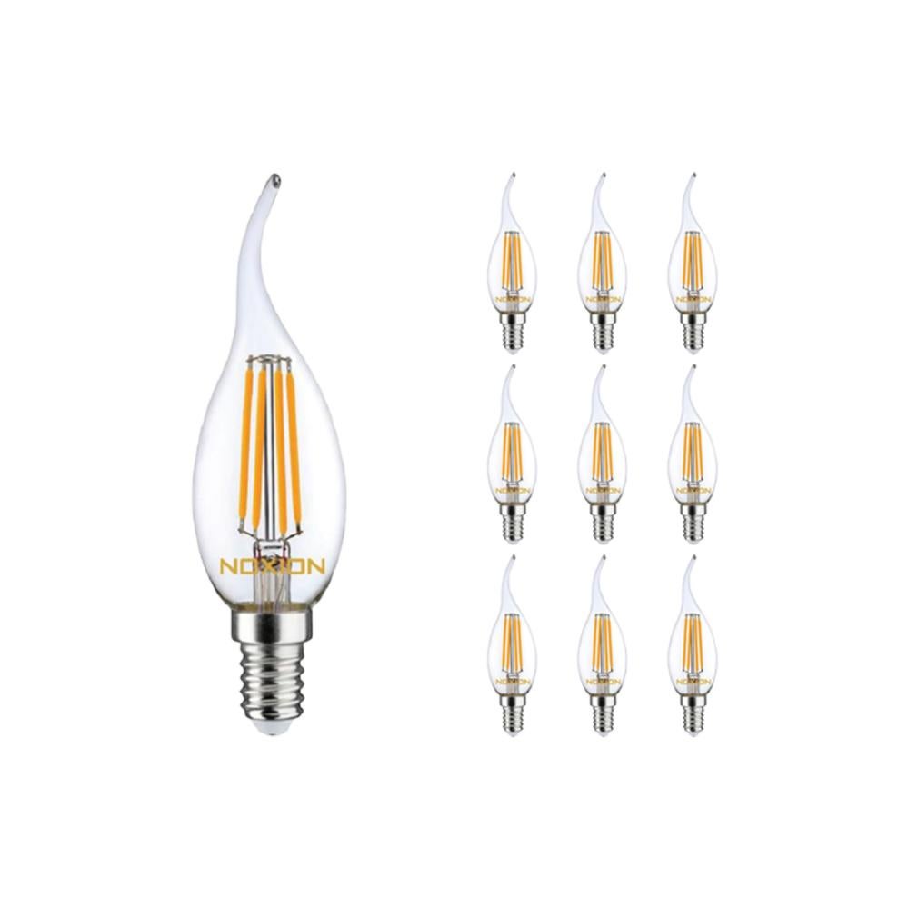 Lot 10x Noxion Lucent LED E14 Bent-tip Bougie Filament Claire 4.5W ...