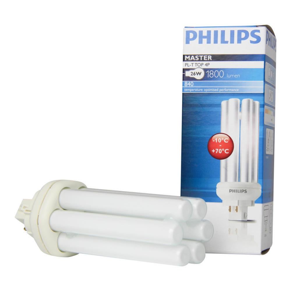 Ampoule fluocompacte - philips master pl-t top - 26w - 4000k - 4p - 1ct ...