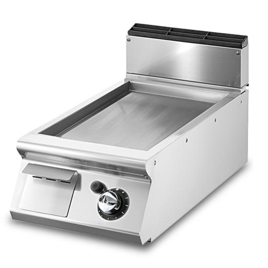 Fry-top gaz, top, plaque lisse chromée- Virtus - VS9040FTGVCRT | Leroy ...