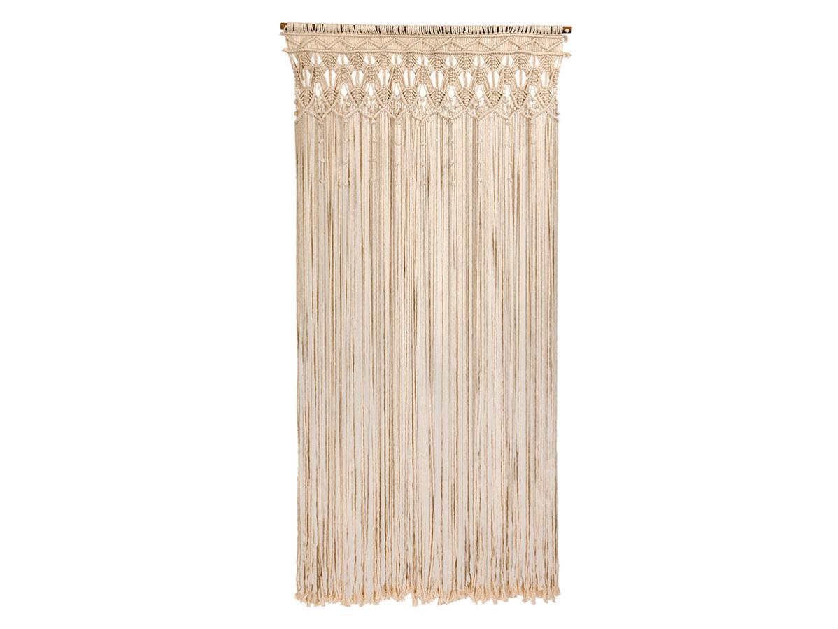 Tenda per porta in cotone intrecciato macramè - ecru - 90 x 200 cm ...
