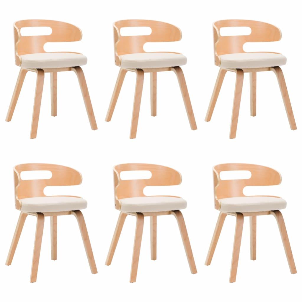Lot de 6 chaises de salle à manger cuisine design intemporel bois ...