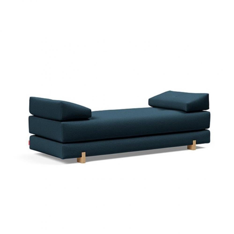 Méridienne design SIGMUND WOOD Navy Blue convertible lit 160*200 cm ...