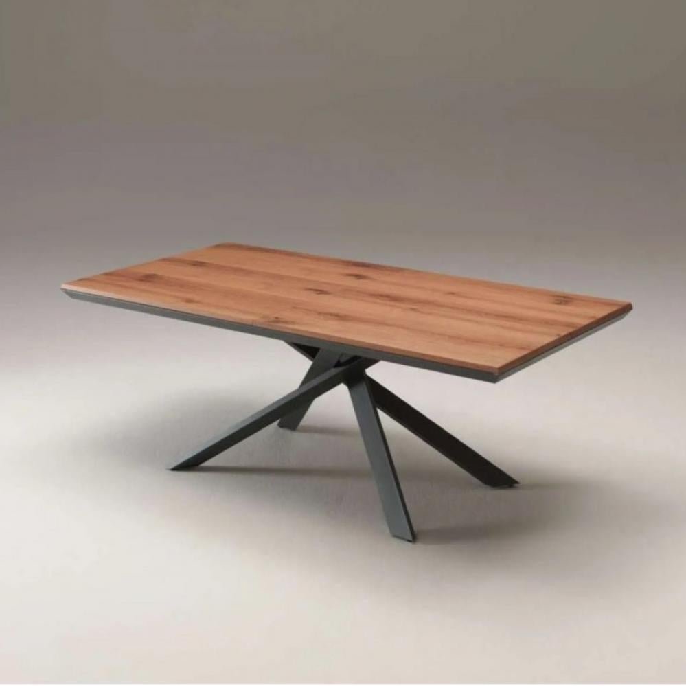 Table extensible Réctangle 4x4 en Chêne Naturel et piétement Métal ...