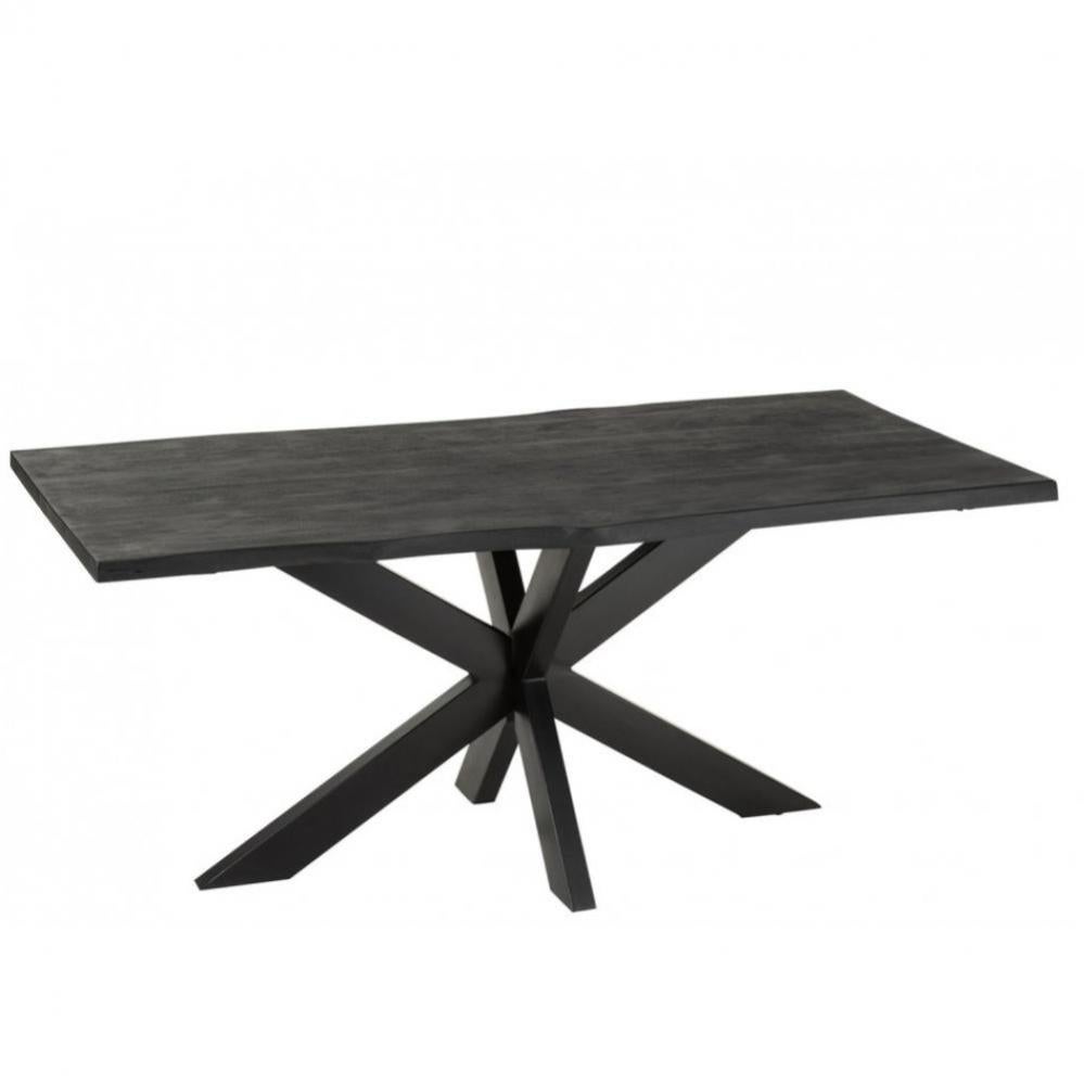 Table à manger MILENA Manguier Bois Noir | Leroy Merlin