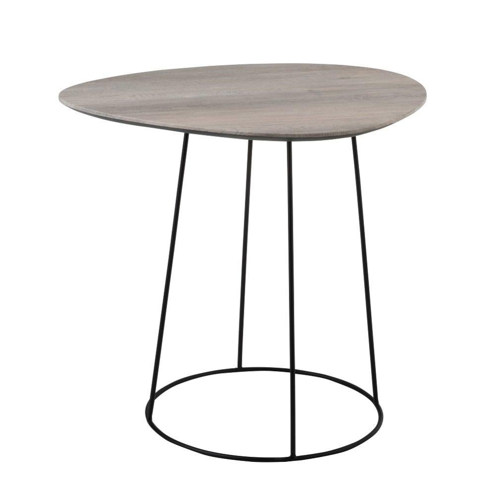 Sellette OVAO en MDF naturel et métal noir. | Leroy Merlin