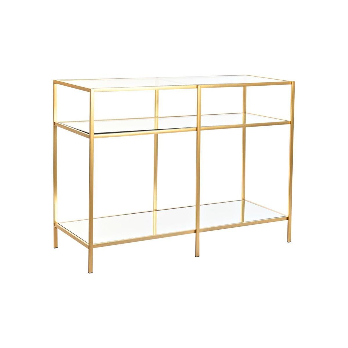 Consola DKD Home Decor Espejo Cristal Dorado Metal (100 x 38 x 75 cm) | Leroy Merlin