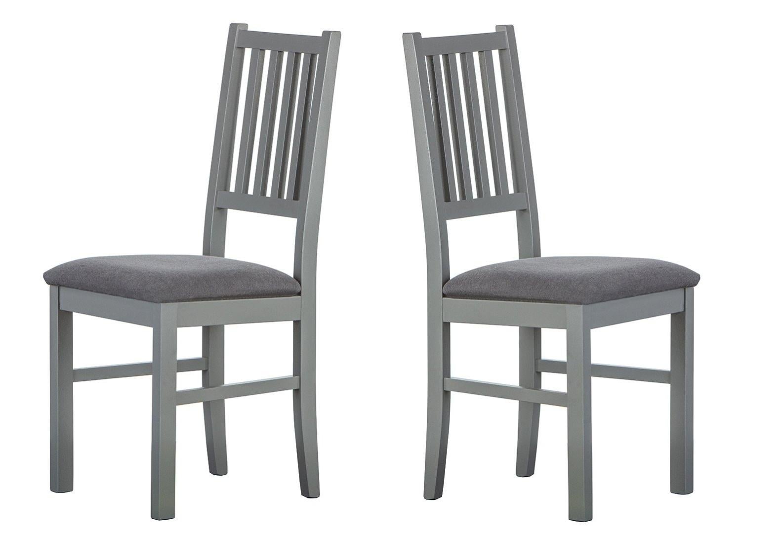 Chaise de cuisine grise style campagne (lot de 2) Louisa | Leroy Merlin