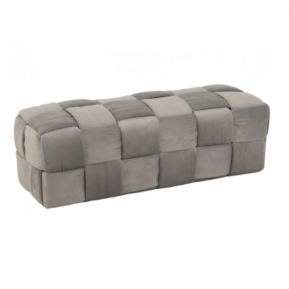 Pouf CORIE Rectangle 3 personnes / Gris Clair | Leroy Merlin