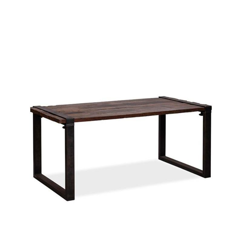 Table Basse Plateau Bois de Grange et Pieds en U - L120 à 220 cm ...