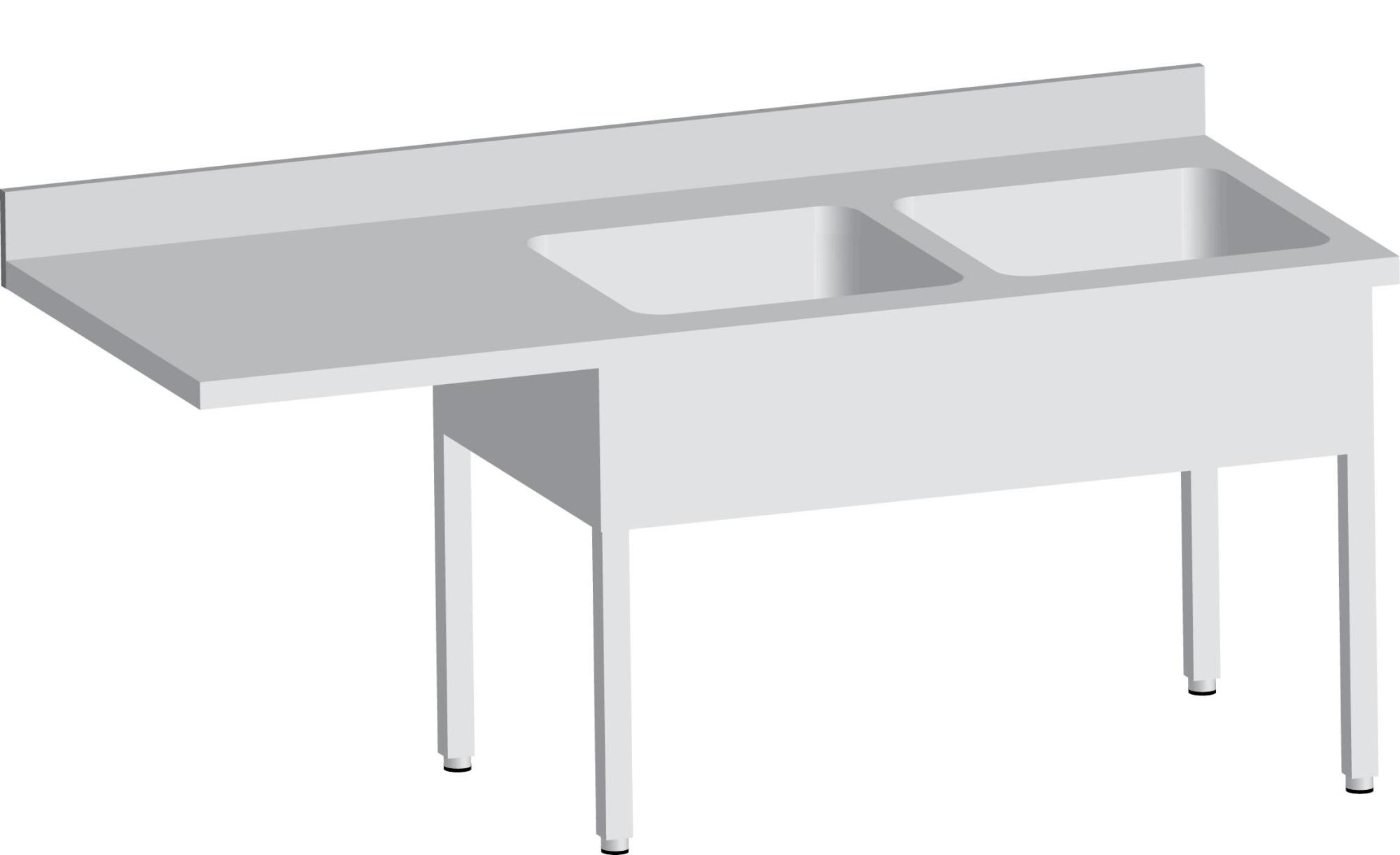 Plonge Inox avec 2 Bacs de 500X500X300 MM - L2G - SPLV187-2BD | Leroy ...