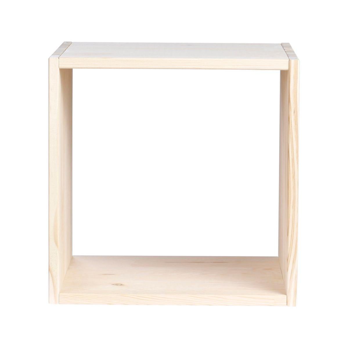 Meuble cube en pin brut 1 niche MERIBEL | Leroy Merlin
