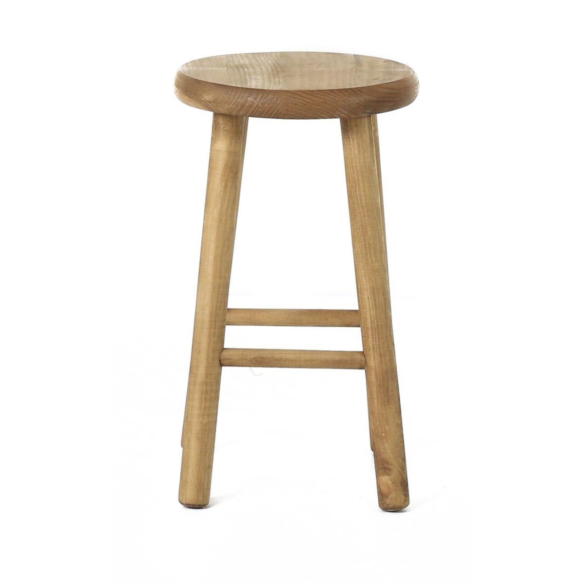 Tabouret en bois pin ciré aspect lisse - Région | Leroy Merlin