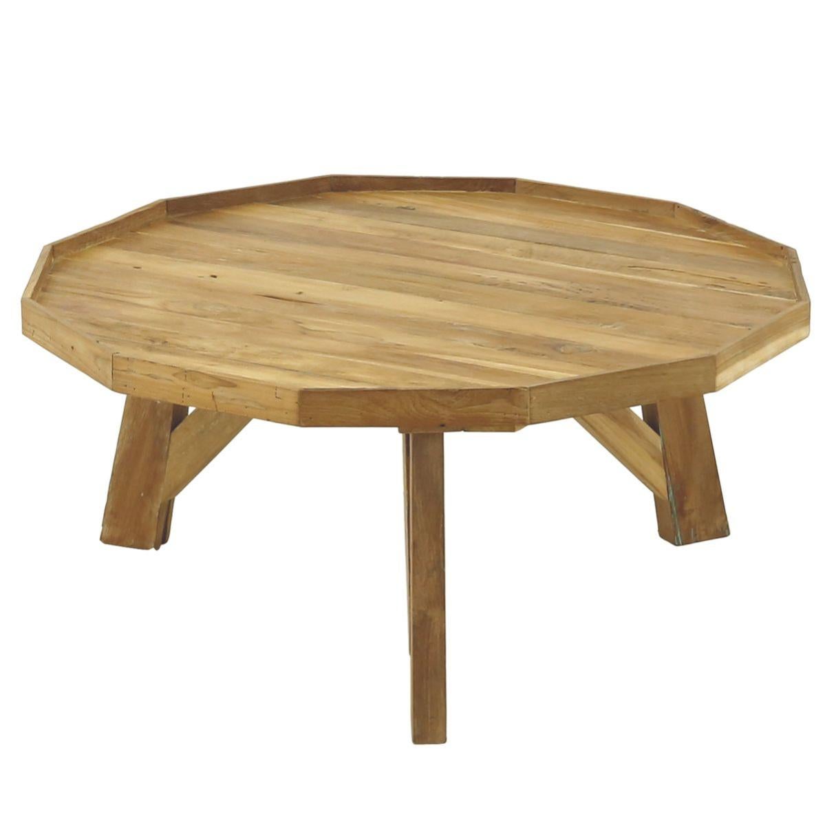 Table basse ronde en bois 90 cm Noldor | Leroy Merlin