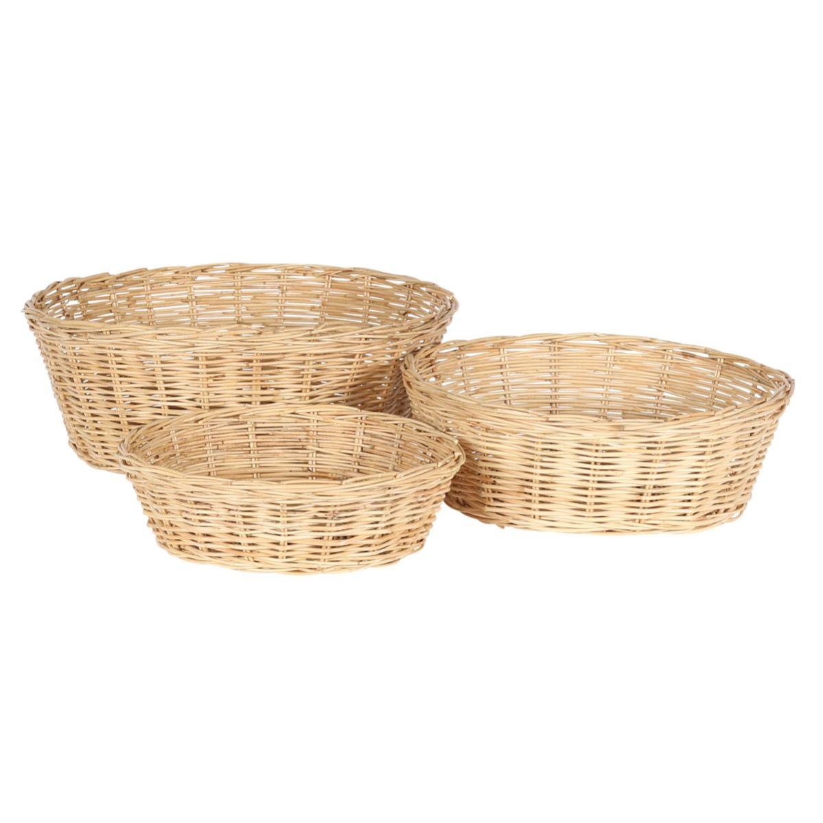 Paniers naturels en rotin Luthern (set de 3) | Leroy Merlin