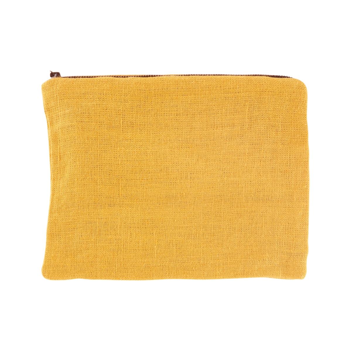 Pochette en lin jaune LINEN M 25x19cm | Leroy Merlin