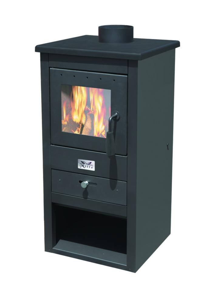 Stufa a legna athena 10,7 wk nera - misure cm.43x41x86h. - peso kg.50 ...