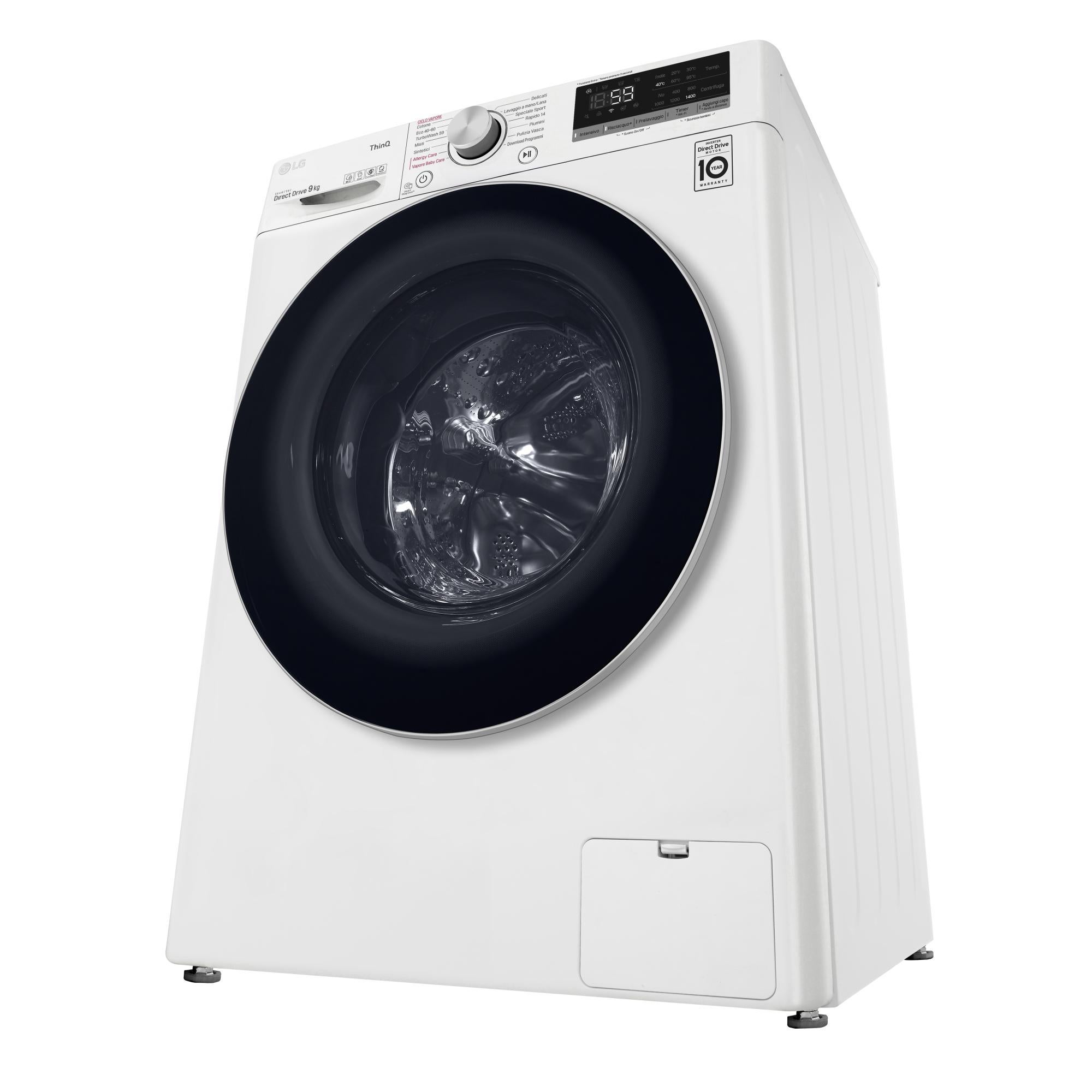 LG LAV 9KG B AIDD TURBO VAP 1400GIRI F4WV509S1E | Leroy Merlin