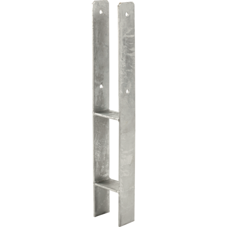 Base poteau profilé H - scellement béton - 60 cm - pour poteau 9x9cm ...