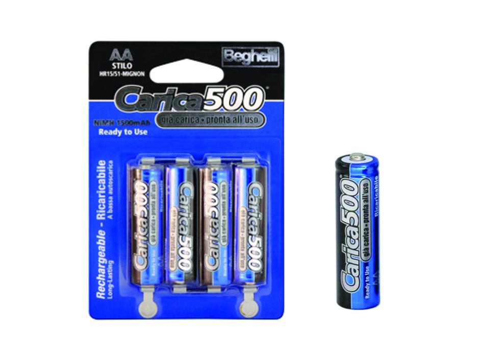 Pila stilo aa carica500 - 1,2v 1500 mah blister da 4 pezzi | Leroy Merlin
