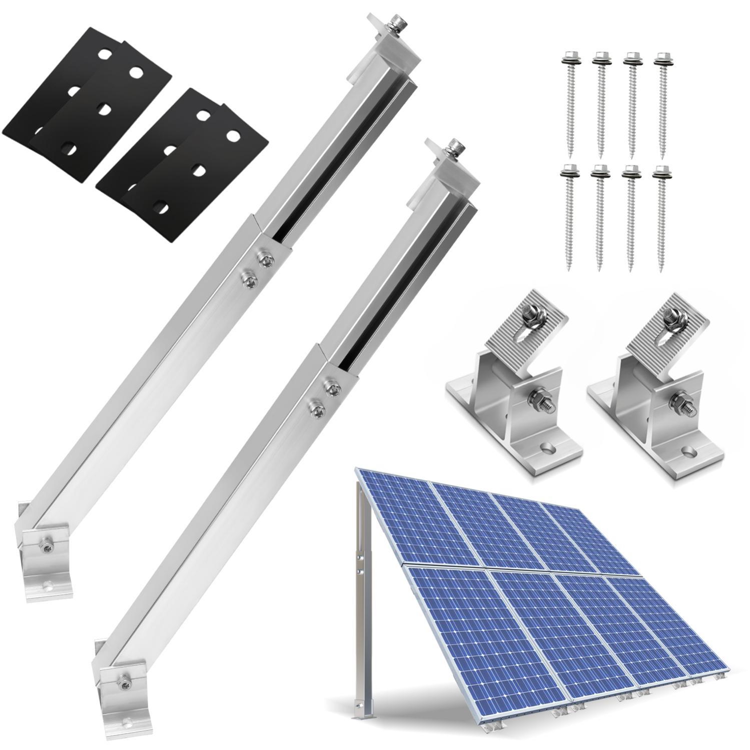 Support pour panneau solaire PV 15-30°Réglable kit photovoltalque sol ...